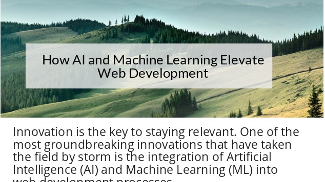 How AI and Machine Learning Elevate Web Development on emaze