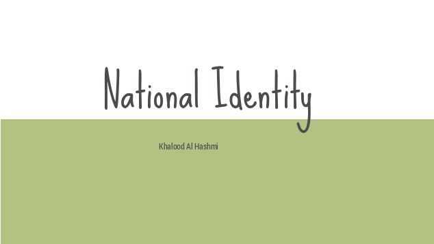 National Identity at emaze Presentation