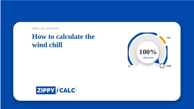 How to calculate the wind chill at emaze Presentation