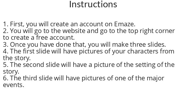 Instructions at emaze Presentation