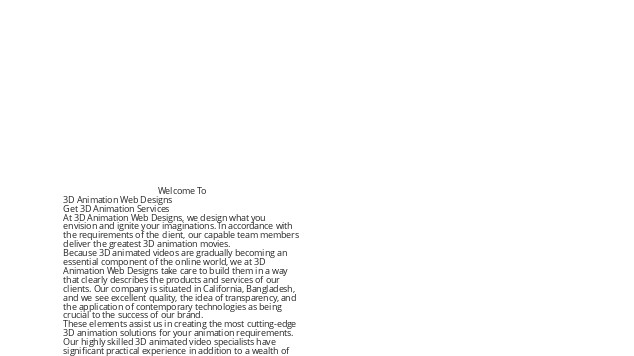 Welcome To3D Animation Web DesignsGet 3D Animation on emaze