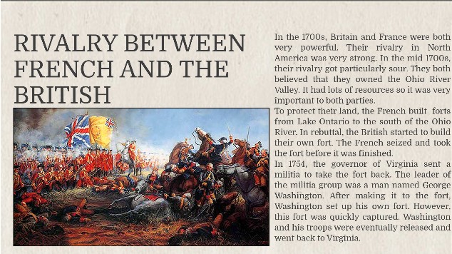 Rivalry between french and the british at emaze Presentation