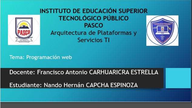 Programación web at emaze Presentation