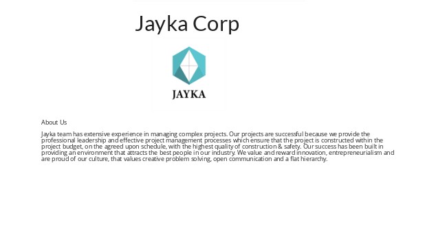 JaykaCorp at emaze Presentation