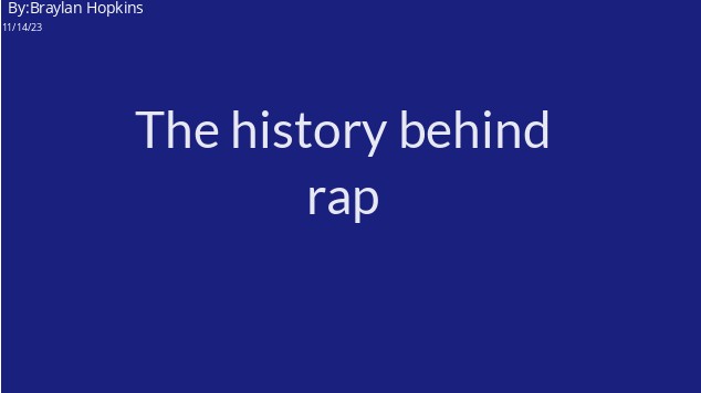 The history behind rap at emaze Presentation
