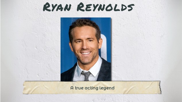 Ryan Reynolds at emaze Presentation
