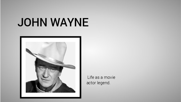 John Wayne at emaze Presentation