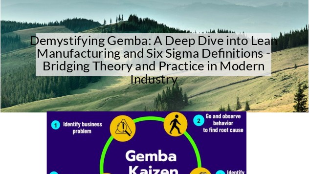Demystifying Gemba: A Deep Dive into Lean Manufacturing and on emaze