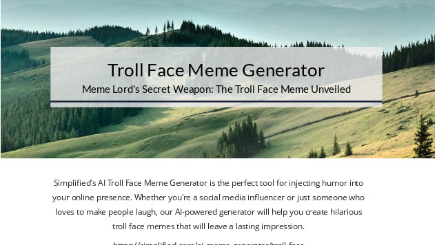 Troll Face Meme Generator on emaze