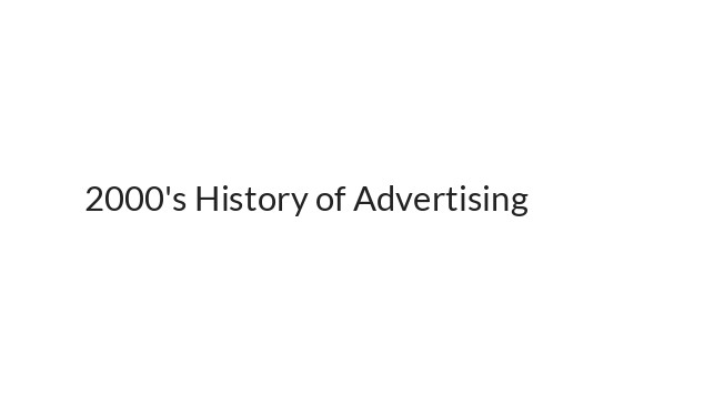 History of advertising at emaze Presentation