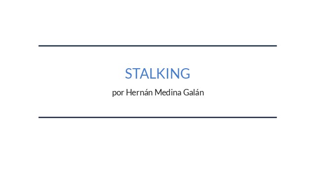 STALKING at emaze Presentation