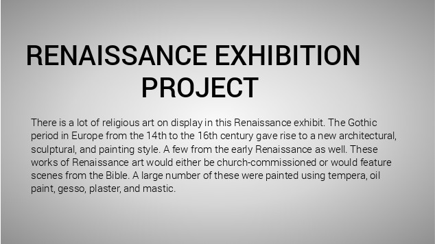 Renaissance project at emaze Presentation