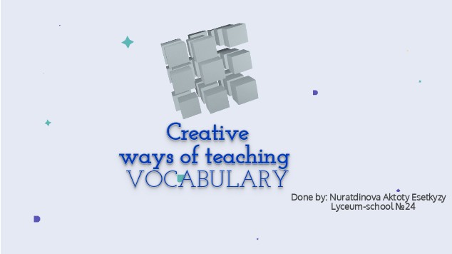 ways of learning VOCABULARY at emaze Presentation