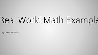 Math real world examples at emaze Presentation