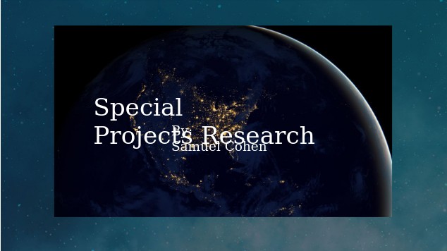 Special ProjectsResearch at emaze Presentation