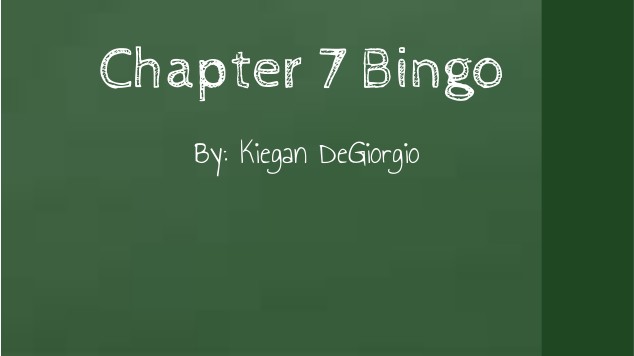 Chapter 7 Bingo at emaze Presentation