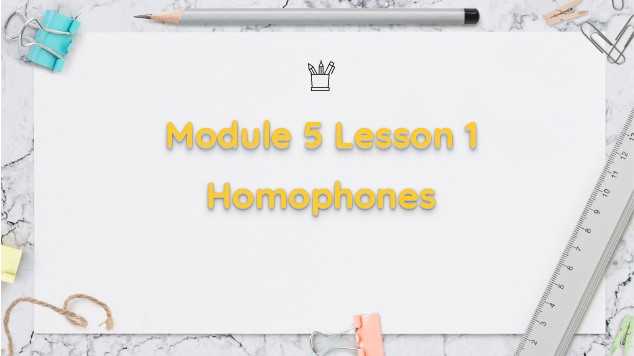 Module 5 Lesson 1 Homophones at emaze Presentation