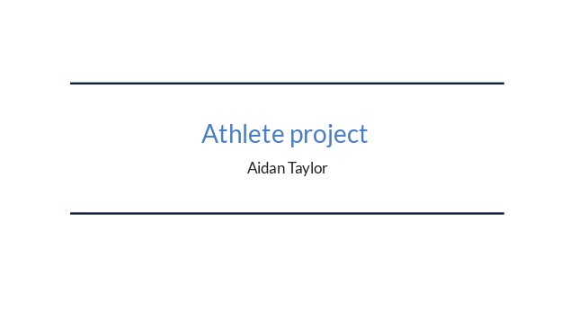 Athlete project at emaze Presentation