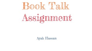 Book Talk Assignment at emaze Presentation