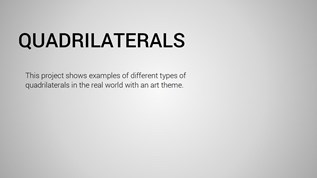 Quadrilaterals in the Real World at emaze Presentation