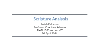 Scripture Analysis at emaze Presentation