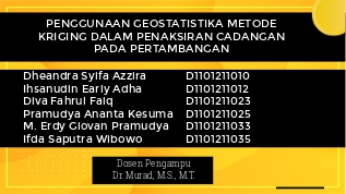 PENGGUNAAN GEOSTATISTIKA METODE KRIGING DALAM PENAKSIRAN at emaze ...