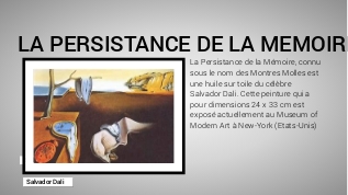 la persistance de la memoire at emaze Presentation