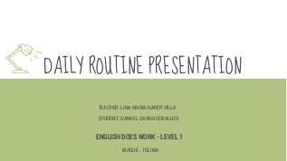 DAILY ROUTINE PRESENTATION at emaze Presentation