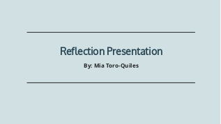 Reflection Presentation at emaze Presentation