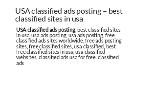 USA classified ads posting – best classified sites in usa at emaze ...