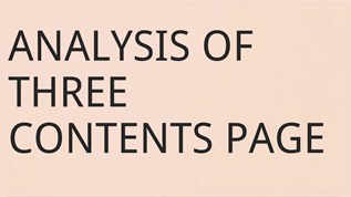Analysis of three contents page at emaze Presentation