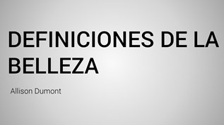 Definiciones de la Belleza at emaze Presentation