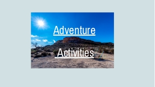 Adventure Activities at emaze Presentation