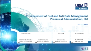 Enhancement of Fuel and TnG Data Management Process at Administration, HQ at emaze Presentation