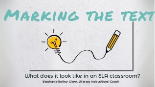 Marking the text at emaze Presentation