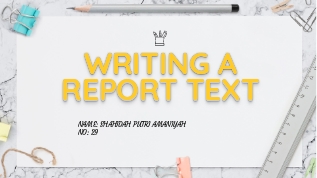WRITING A REPORT TEXT at emaze Presentation