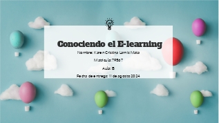Conociendo el E-learning at emaze Presentation