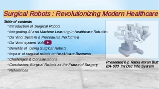 Surgical Robots BA630 at emaze Presentation