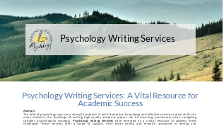 Psychology Writing Services on emaze