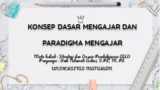 KONSEP DASAR MENGAJAR DAN PARADIGMA at emaze Presentation