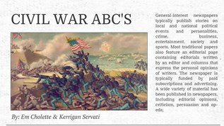 Civil War ABC's on emaze