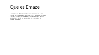 Que es Emaize at emaze Presentation