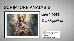 Scripture Analysis - The Magnificat at emaze Presentation