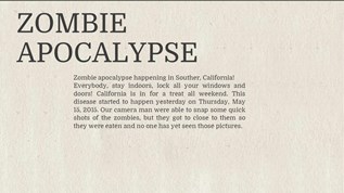 How to survive a zombie apocalypse at emaze Presentation