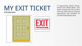 My Exit Ticket at emaze Presentation