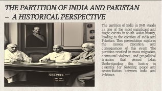 Partition of India & Pakistan at emaze Presentation
