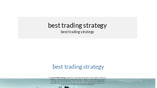 best trading strategy on emaze