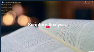 Scripture Analysis at emaze Presentation