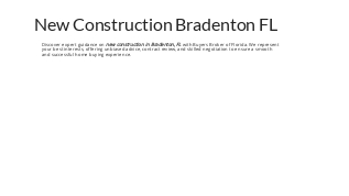New Construction Bradenton FL on emaze