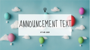 ANNOUNCEMENT TEXT at emaze Presentation